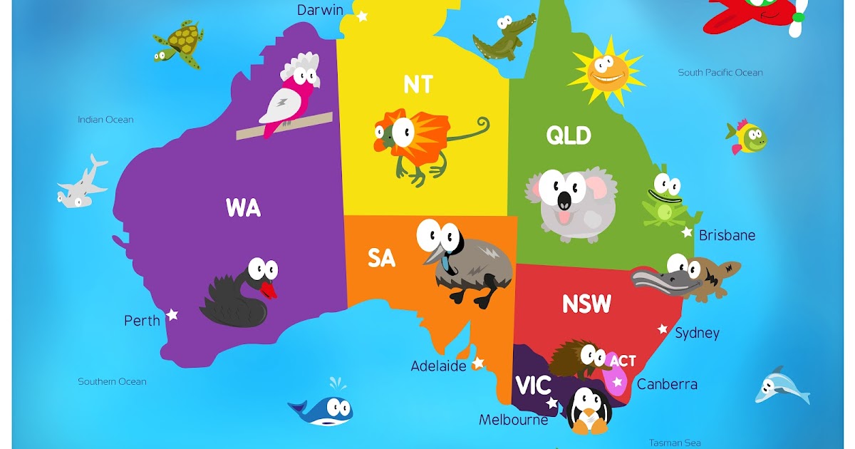 Creations by Rebecca: Australian Map for Kids