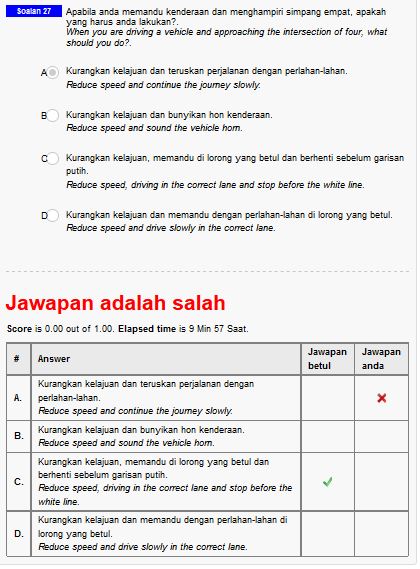 Ujian JPJ KPP01 Online Theory Test (Tips Lulus Ujian Lesen KPP01)