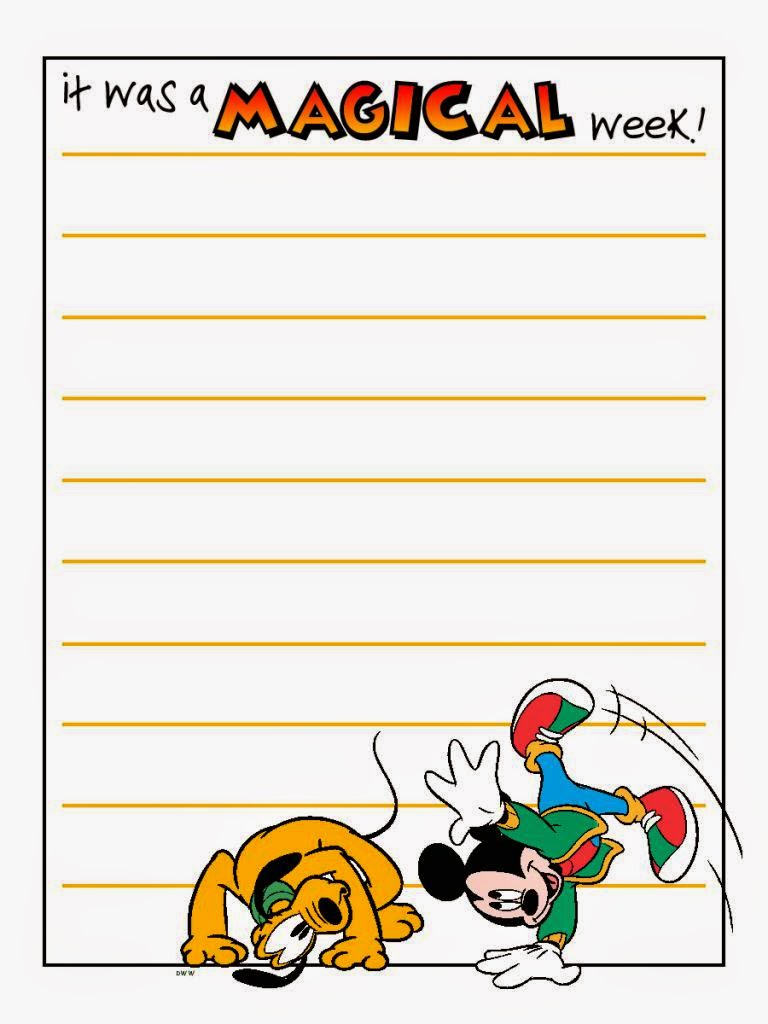 Mickey "It was a Magical Week" Free Printable Notebook. - Oh My Fiesta ...