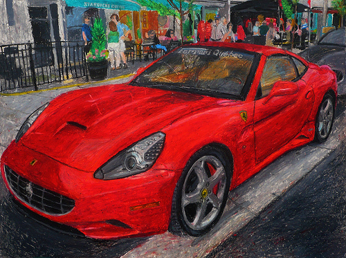 Cars In Oil Pastels