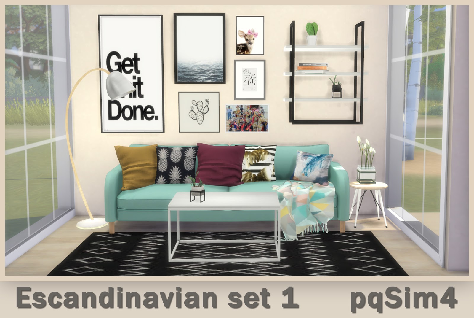 Scandinavian Set 1. Sims 4 Custom Content.