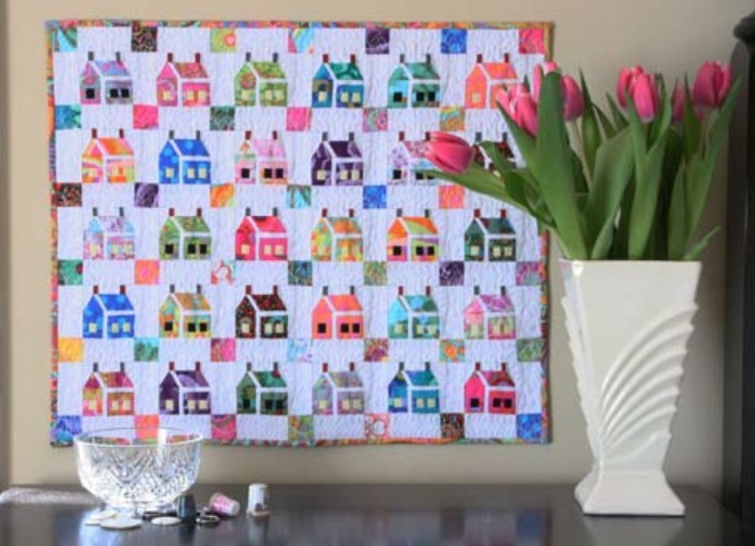 Quilt Patchwork House-miniature version - Pattern pdf