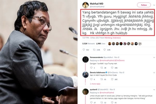 Ternyata ini Cerita Lucu Dibalik "Tweet" Prof MD Mahfud Netizen:"Kirim ...