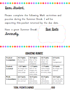 Kelly McCown: Summer Math Review FREEBIE