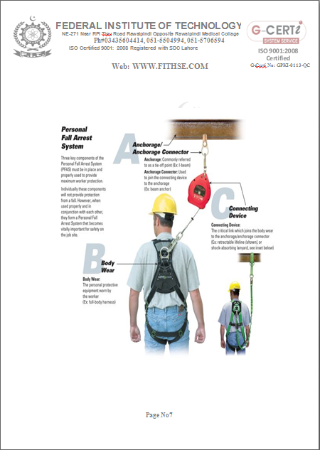 Free Safety notes FIT ISO 9001:2008 Certified: Fall protection