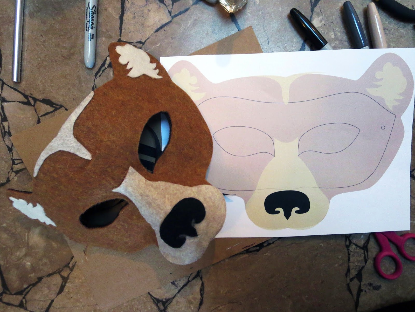 Wedding Felt Animal Masks