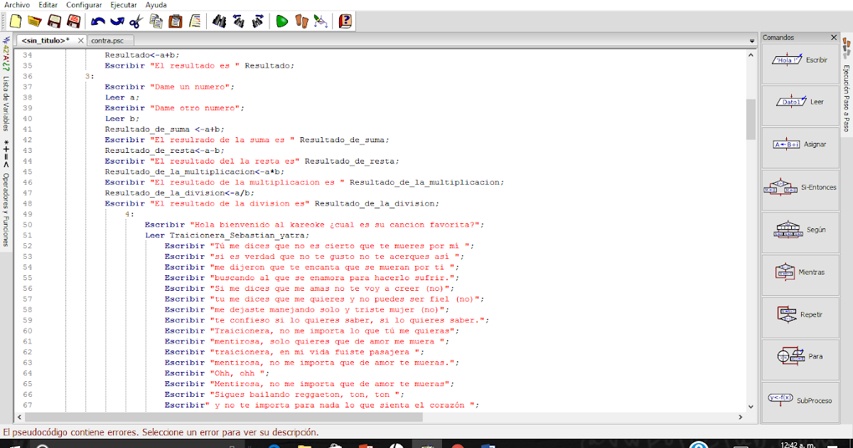 Desarrolla software utilizando programación estructurada