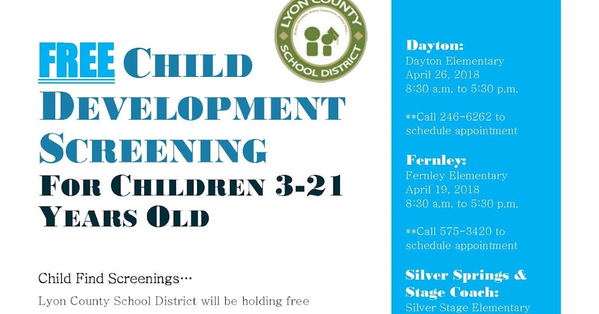 Free Child Development Screening for Children 3-21 Years Old