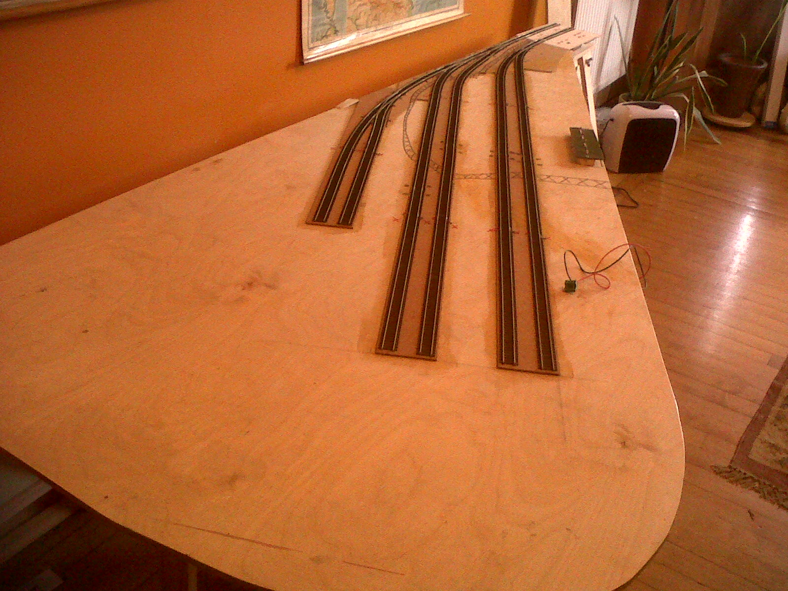French Model Railway: Model railway baseboards.