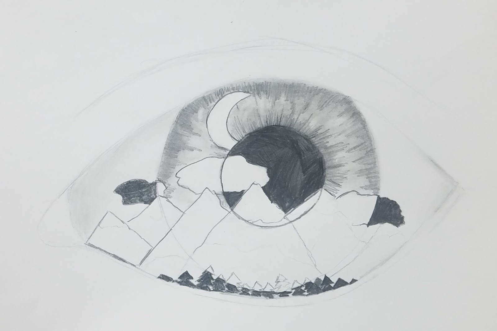 Jerdee's Art Classes: Drawing A | Eyes (Cityscape, Positive and ...