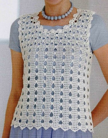 Tina's handicraft : sleeveles crochet shirt