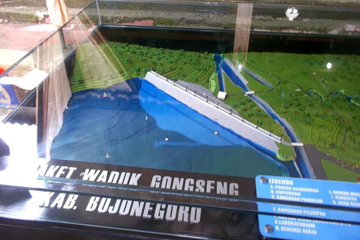 Maket Waduk / Bendungan Gongseng Kabupaten Bojonegoro, Skala 1:500