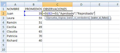 Funciones lógicas de Excel