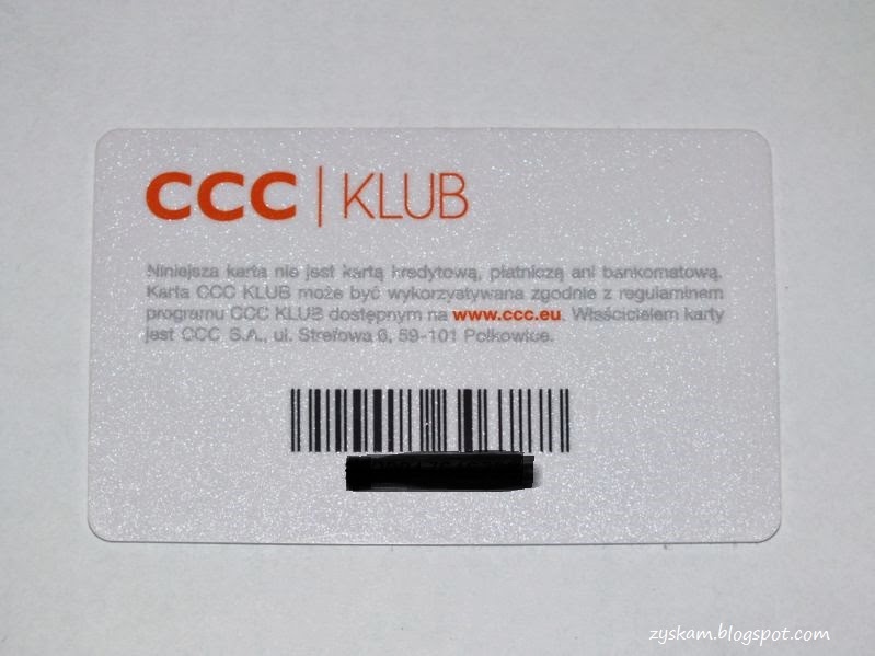 Karta lojalnościowa: CCC KLUB ~ Zyskam Zyskaj
