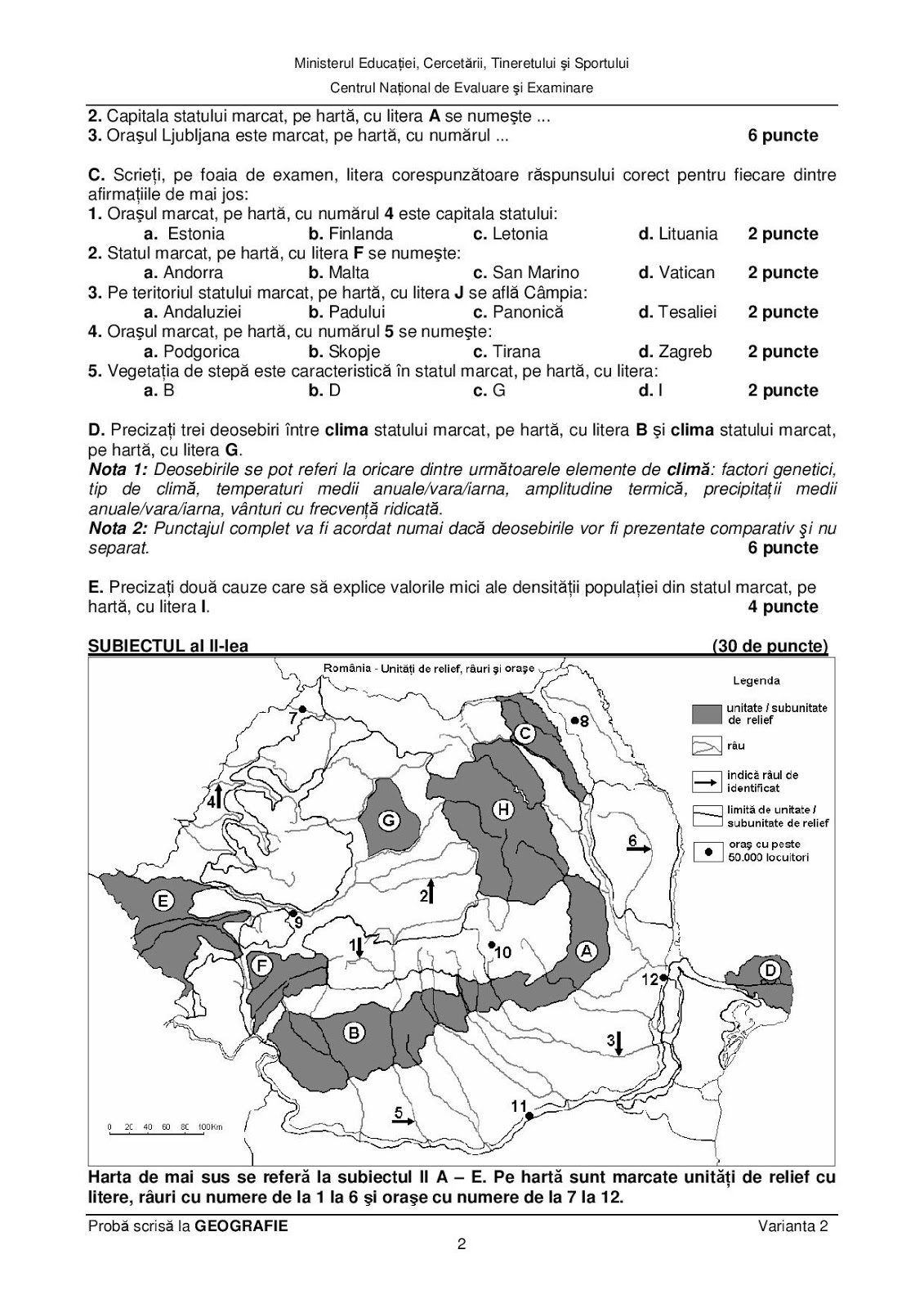 GEOGRAFILIA: Geografie BAC, modele de subiecte și variante extrase 2011 ...