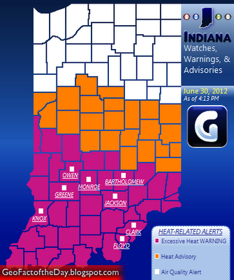 GeoFact of the Day: Indiana Weather Update | June 30, 2012