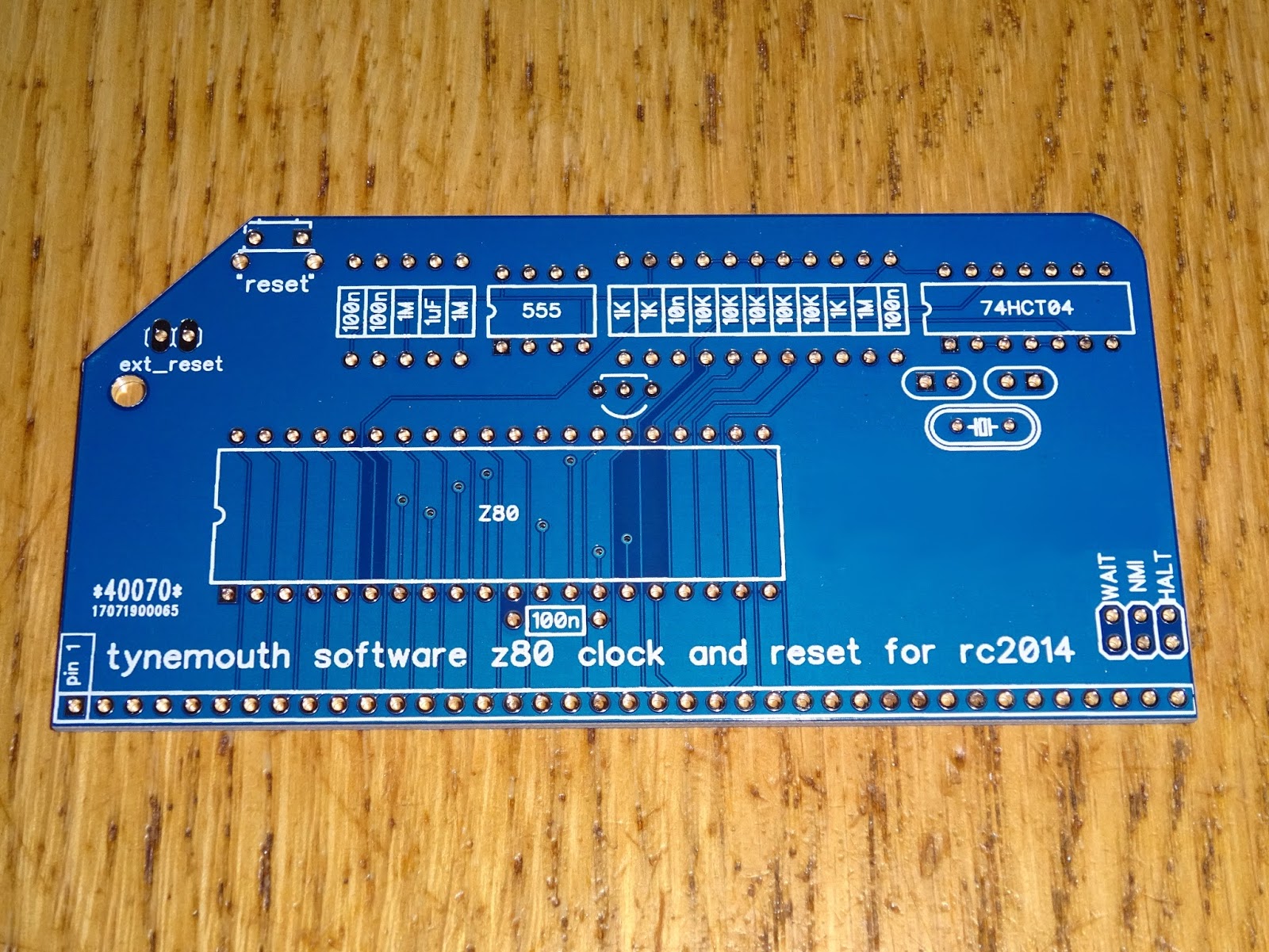 Tynemouth Software: Z80 CPU, Clock and Reset module for RC2014