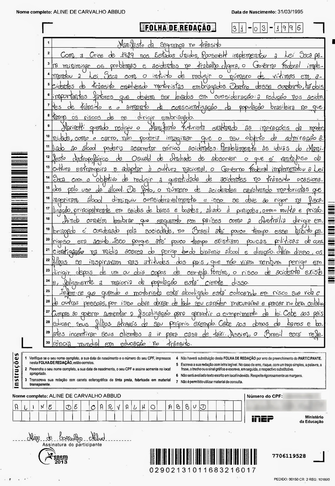 O amado: EXEMPLO DE REDAÇÃO NOTA MIL📲 Abra sua conta hoje e aproveite ...