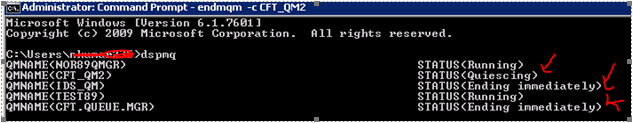 Websphere Mq Queue Manager Quiescing Or Exitvalue 49 Ibm Mq