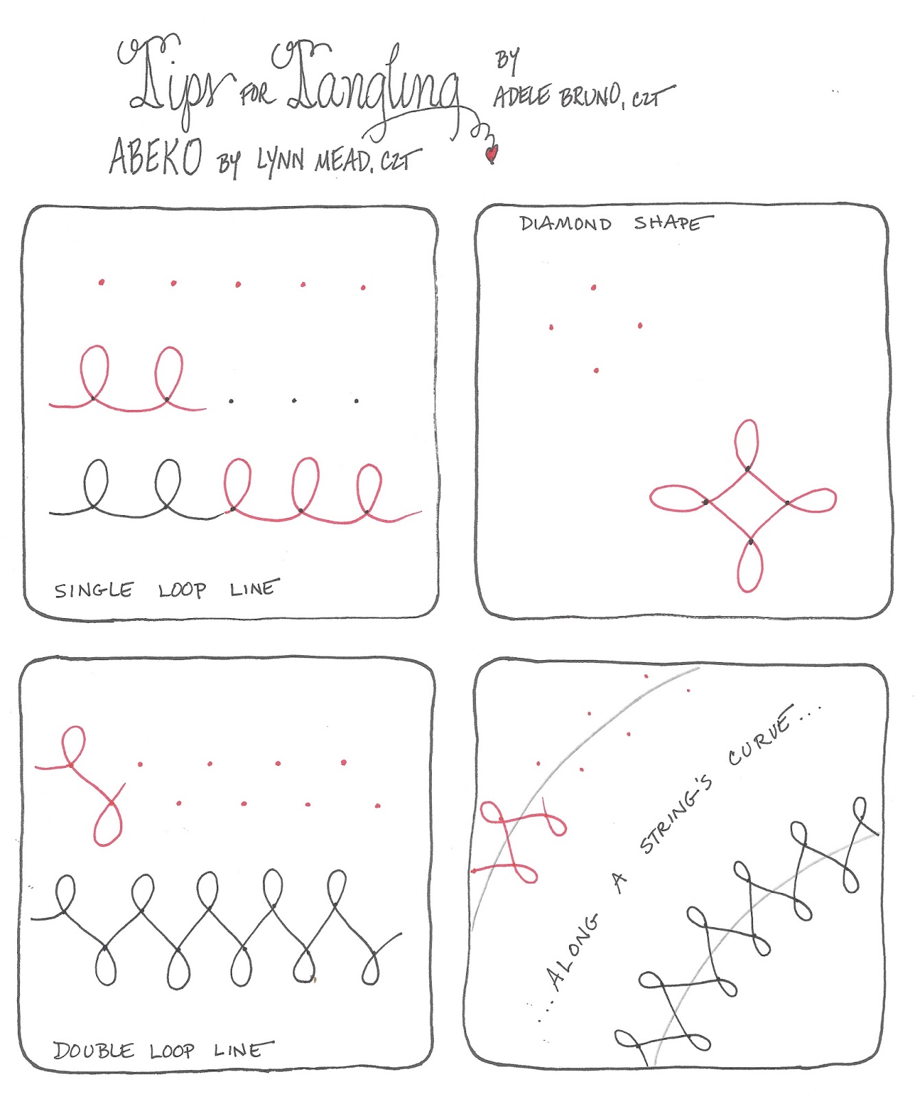 Tickled To Tangle: Tips for Tangling ABEKO