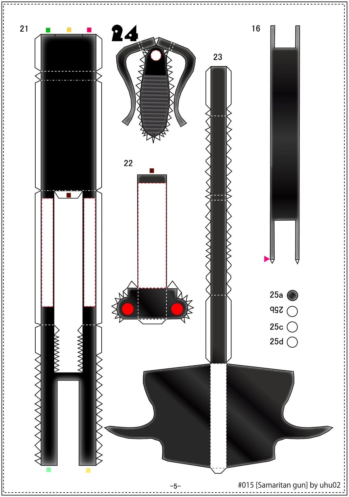 papercrafts de todos los niveles: aqui hay papercrafts de distintas armas