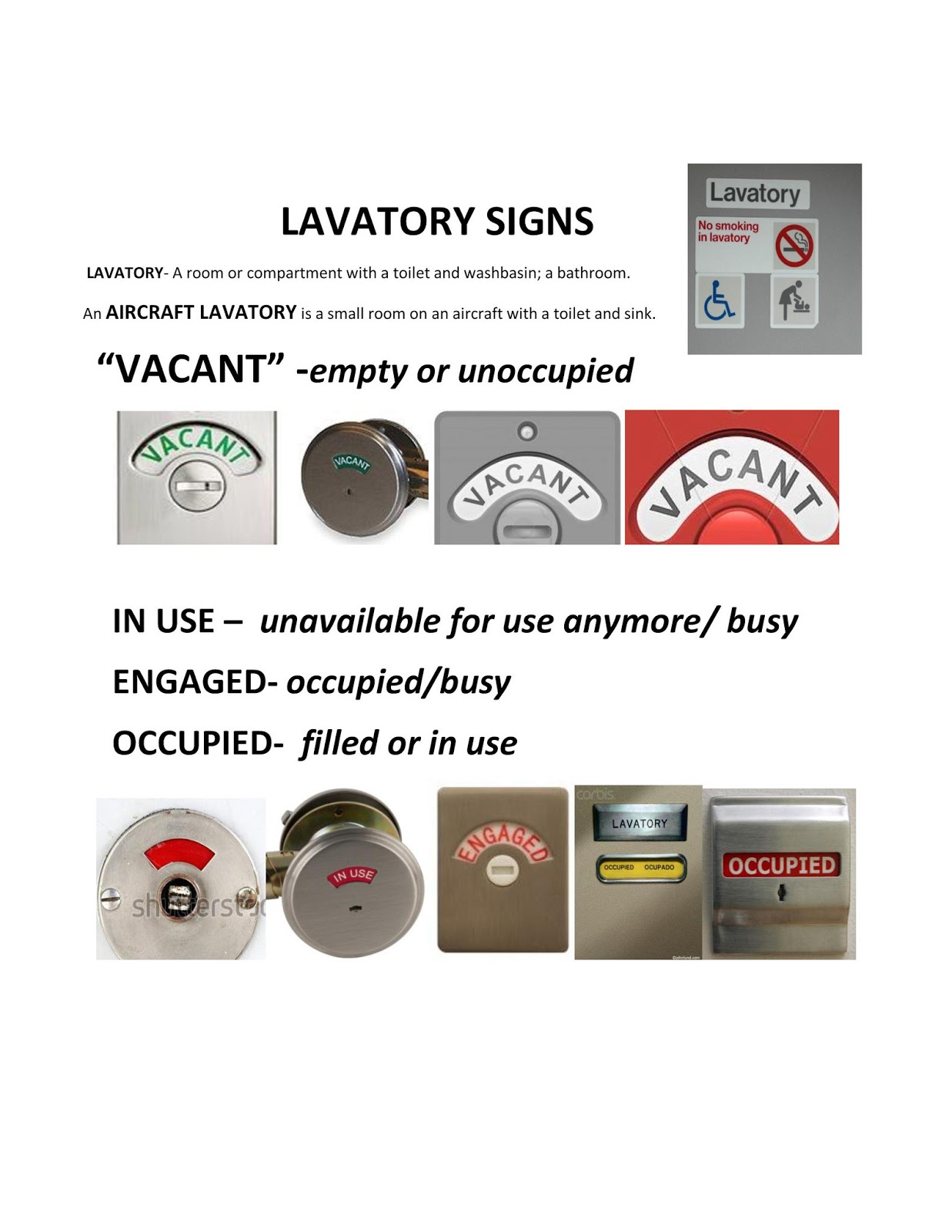 Amazing Things in Thailand: Different kinds of aircraft lavatory signs ...