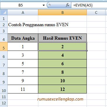 Mengganti Angka Dengan Rumus Excel EVEN DAN ODD - Fungsi dan Rumus ...