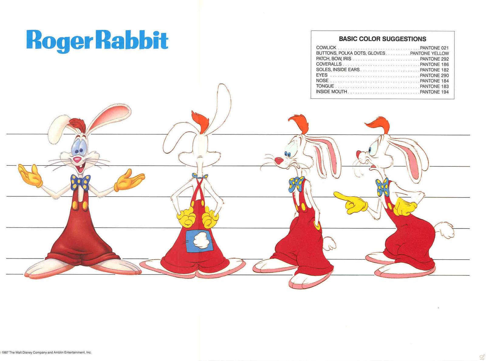 Living Lines Library: Who Framed Roger Rabbit (1988) - Character Design