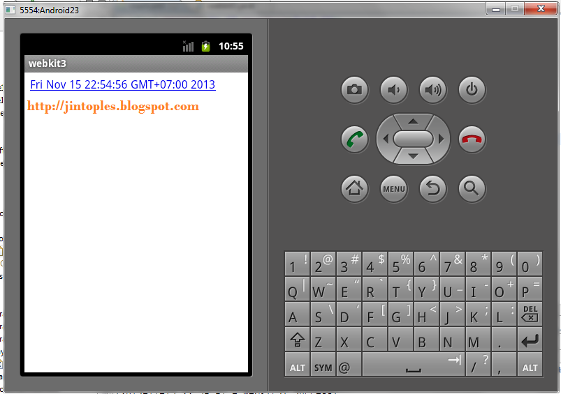 Membuat Aplikasi Android Webkit Tampilkan Jam Sistem - Android Programming | All About Android
