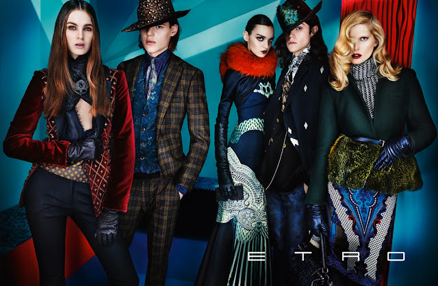 Ad Campaign: Etro F/W 12.13: Iselin Steiro, Magda Laguinge, Laura Love ...