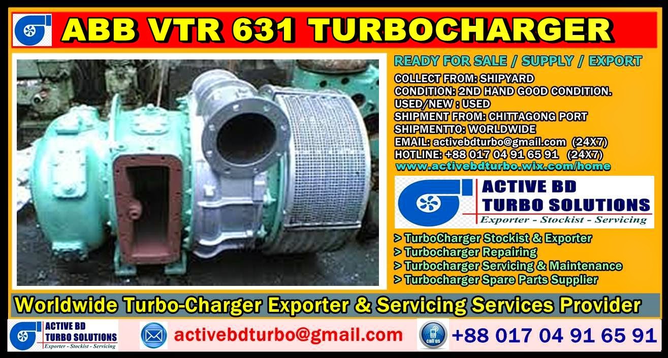 ABB VTR 631 TURBOCHARGER - ACTIVE BD TURBO SOLUTIONS