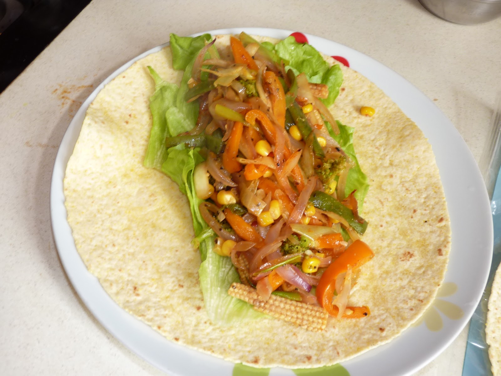 Chitranna: Corn Tortilla Veggie Wrap(Roll)