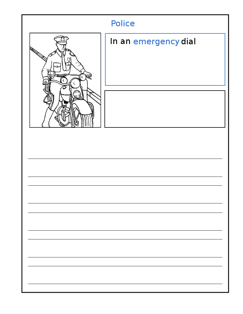 Clubhouse Academy: Free Police Notebook Page