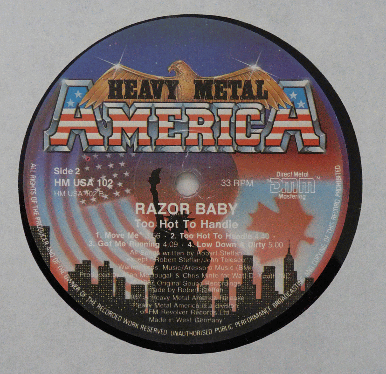 Razor Baby - Too hot to handle (FM Revolver Records, 1988)