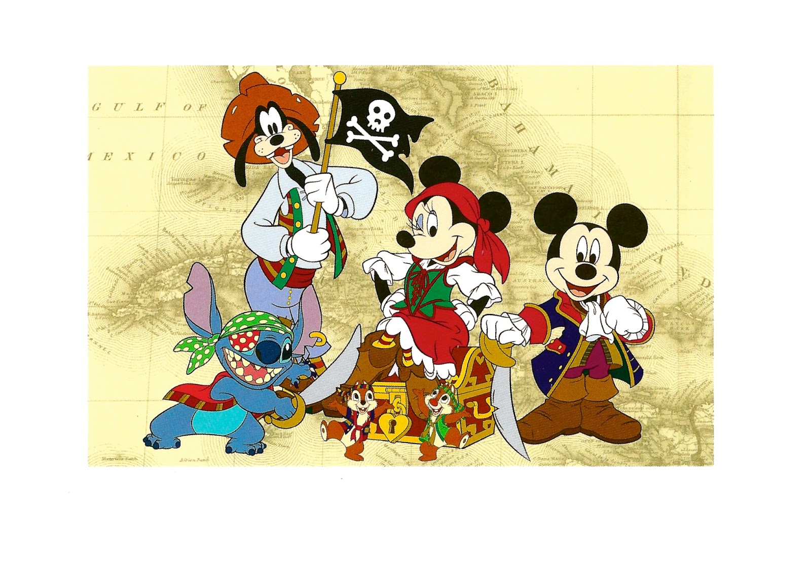 My Favorite Disney Postcards: Disney Cruise Line, Pirates Mickey ...