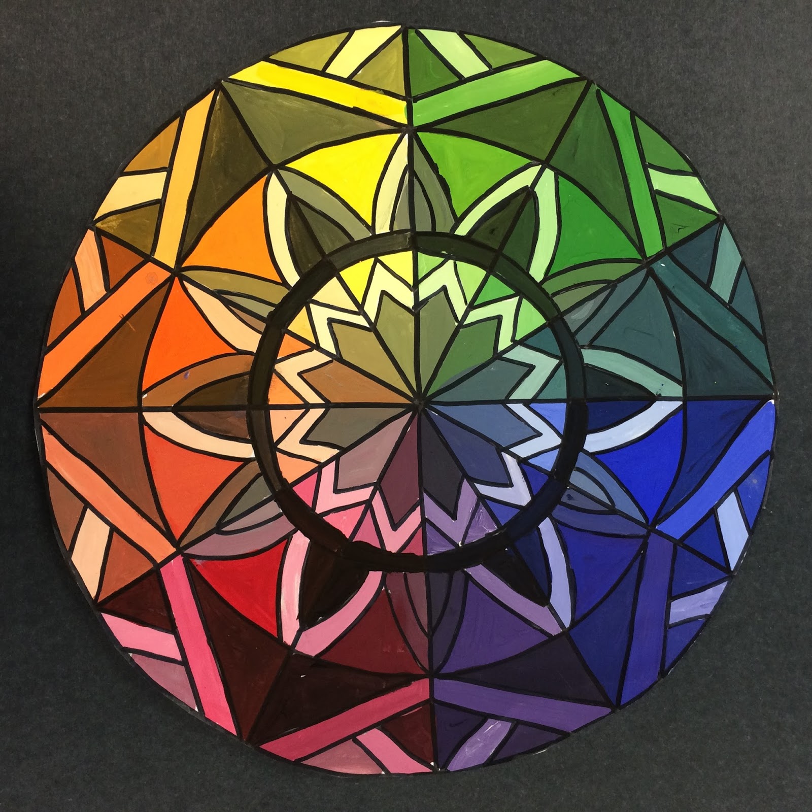 Mrs. Wille's Art Room: Advanced Art color wheel kaleidoscopes