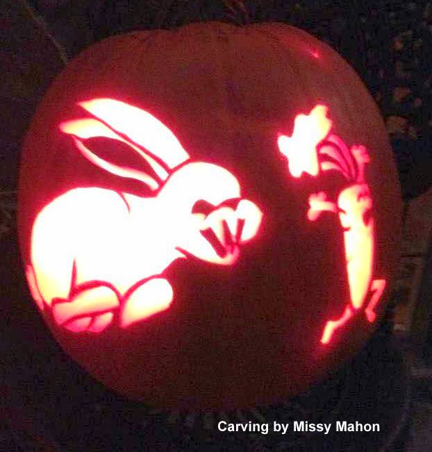Rabbit Ramblings: Bun o' lanterns -- Bunny pumpkins for Halloween