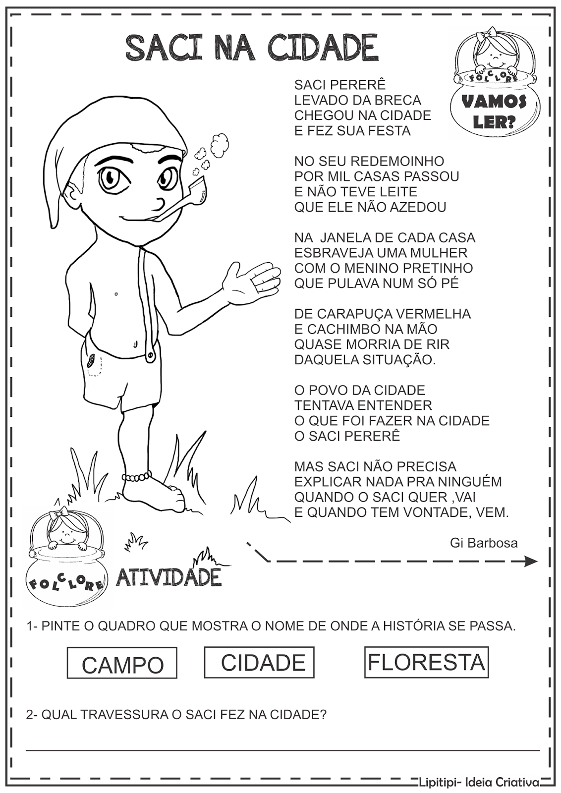 Atividade Dia Do Saci - LIBRAIN