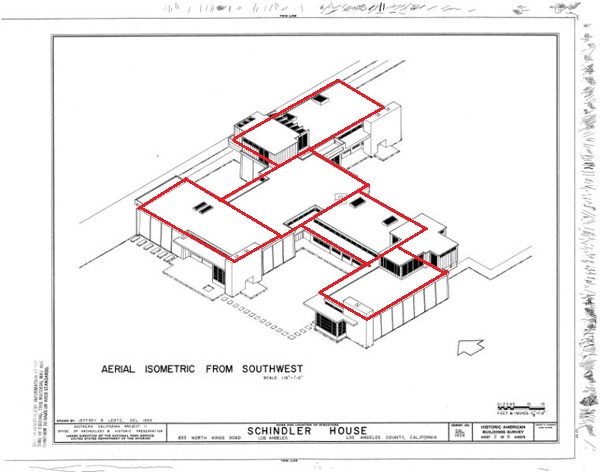 Vormleer 2D/3D - Groep B: Schindler Chase House Los Angeles – Architect ...