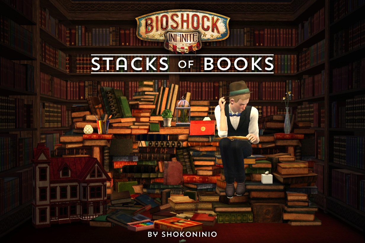 My Sims 3 Blog: Bioshock Infinite - Stacks of Books by Shokoninio