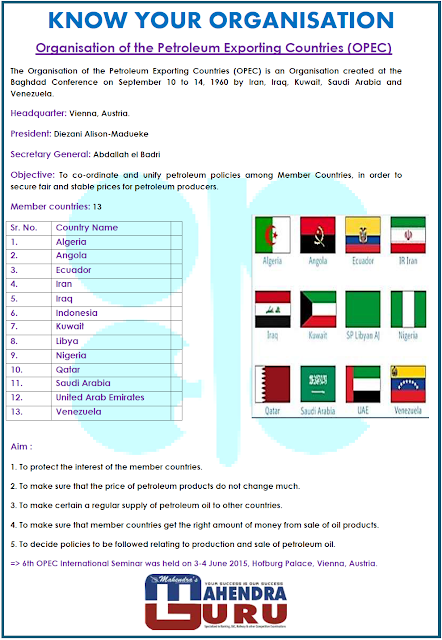 Know Your Organisation : OPEC