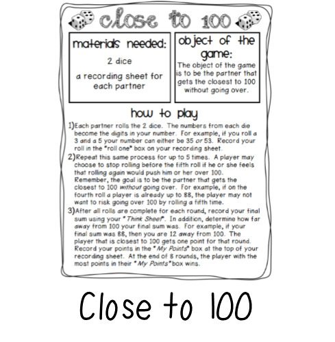 The Classroom Game Nook: Math Games