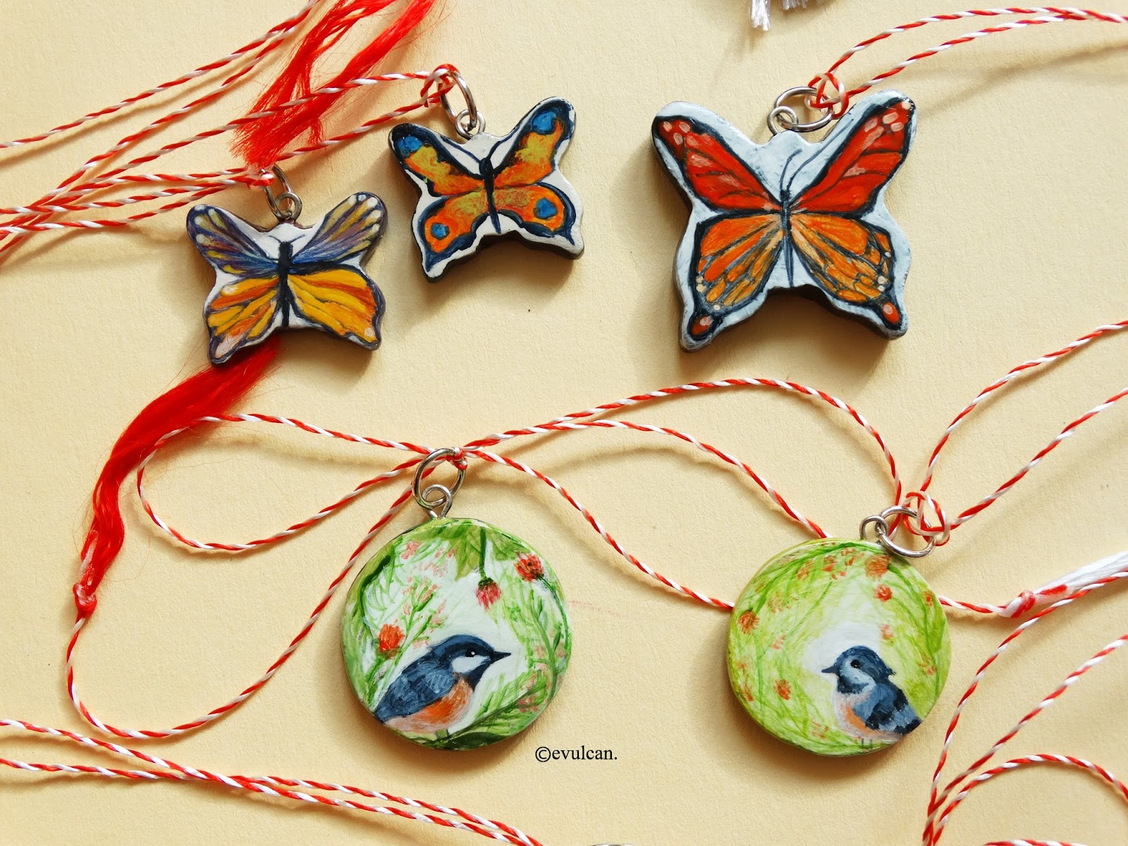 love the colours: Mărțișoare pictate manual