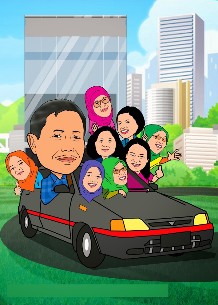 jasa karikatur murah: Karikatur Tema Mobil
