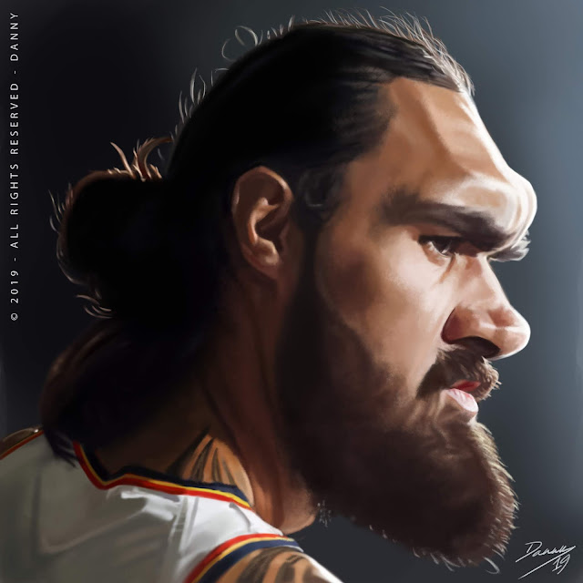 Danny's Illustrations: Steven Adams Caricature (OKC Thunder)