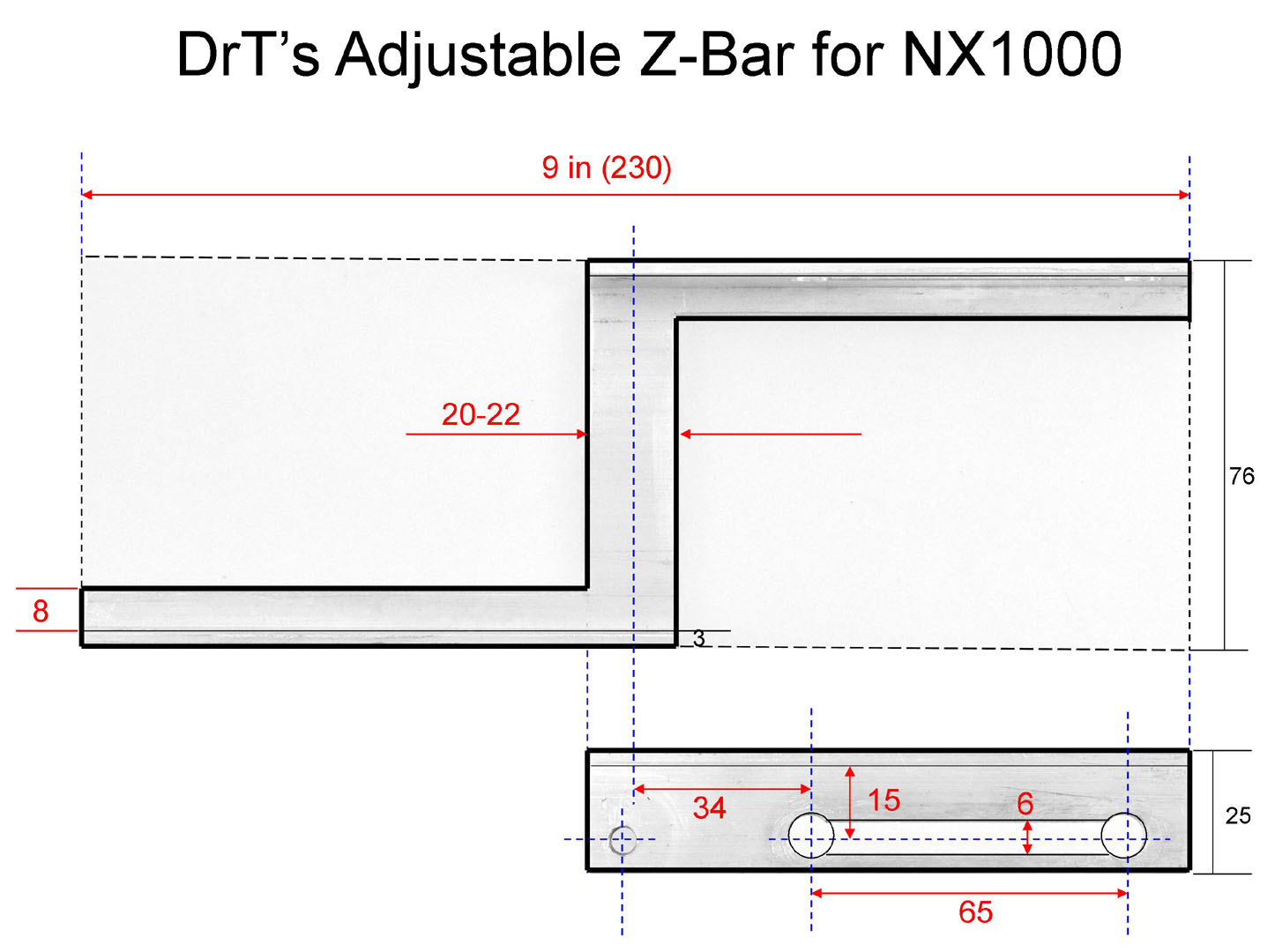 3D by DrT: Adjustable Z-Bar for twin NX1000 cameras