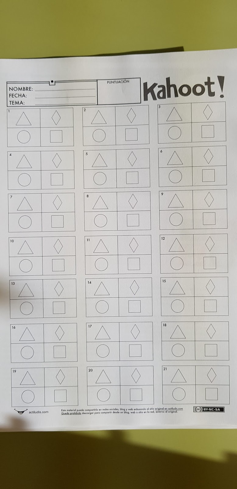 LAS CLASES DE PRIMERO - Laura y Elena: KAHOOT