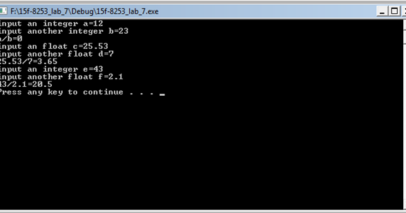 C++ program to divide two numbers and setting precision on answer