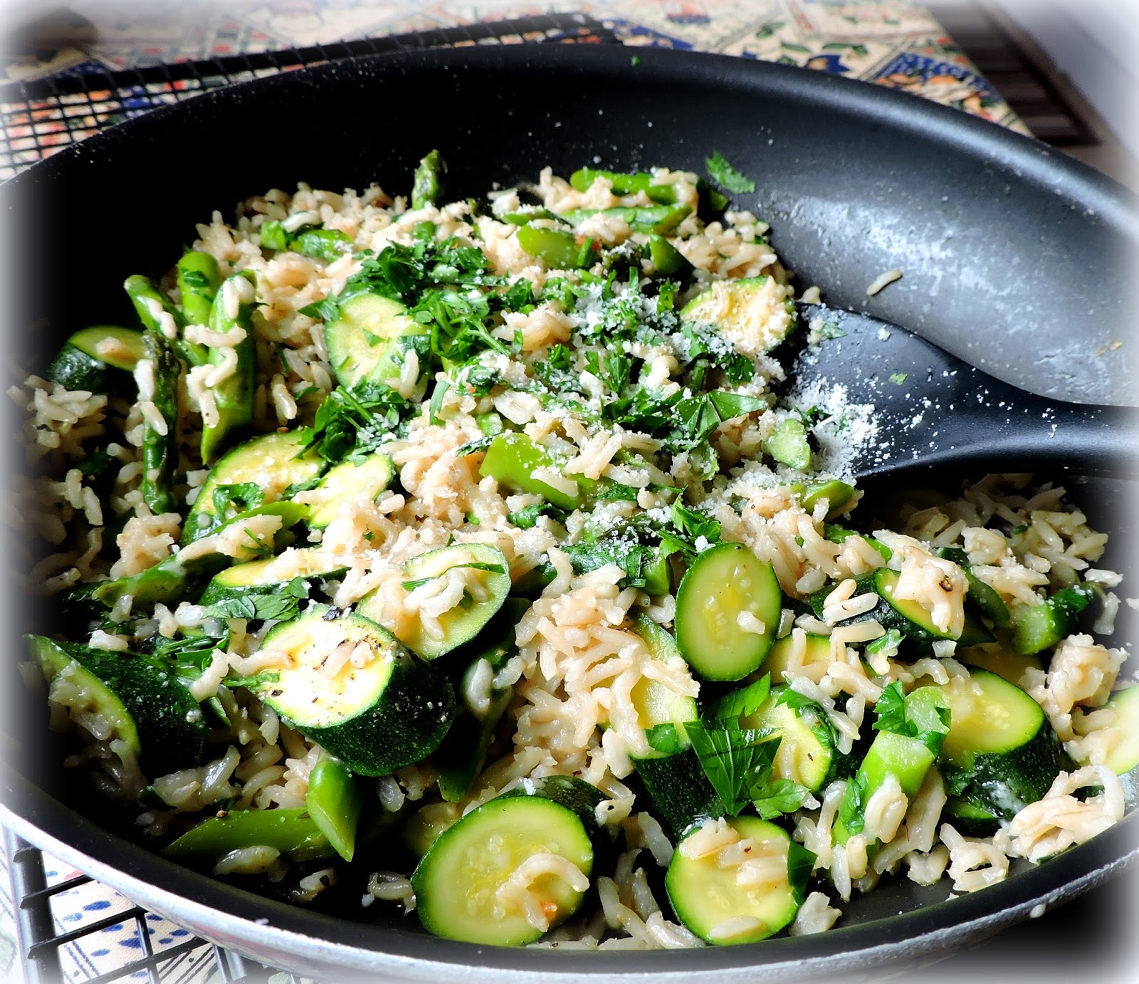 Asparagus and Courgette Rice | The English Kitchen
