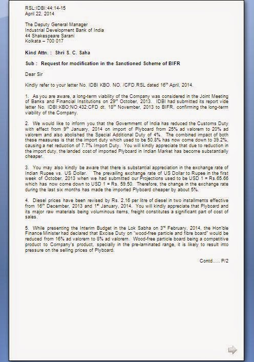 Non Performance Explanation Letter to Bank